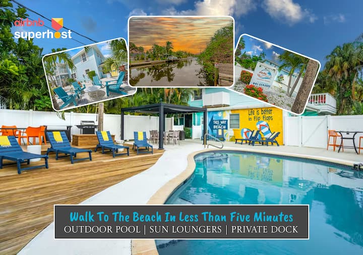 Newly Renovated Beach-side Villa | Pool | Dock - Siesta Key, FL
