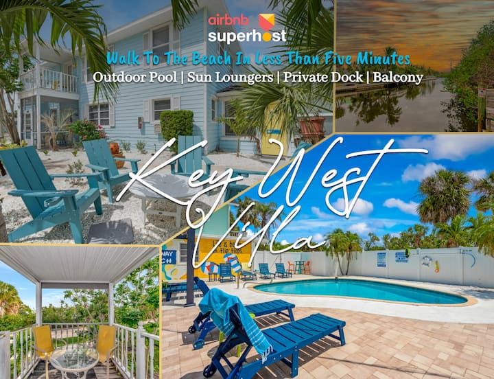 Key West Villa 3 Min To #1 Beach • Pool • Bbq - Siesta Key, FL