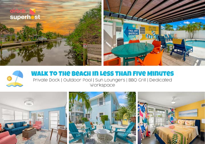 Beachside Villa In Siesta Key | Canal Front | Pool - Siesta Key, FL