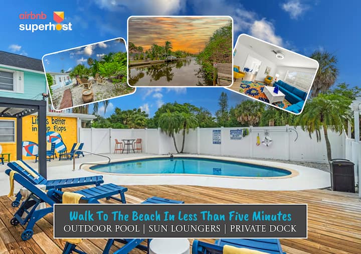 Walk To Siesta Key Beach | Private Dock | Pool - Sarasota, FL
