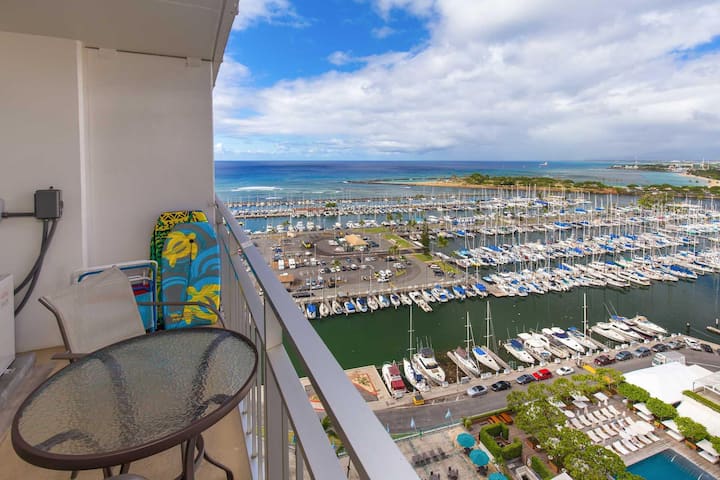 Ilikai 1927 Ocean / Sunset / Marina Views 2 Double - 檀香山