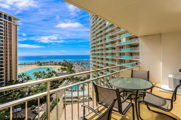 Ilikai 1118 Ocean / Lagoon / King Bed, Sofá Cama - Honolulu