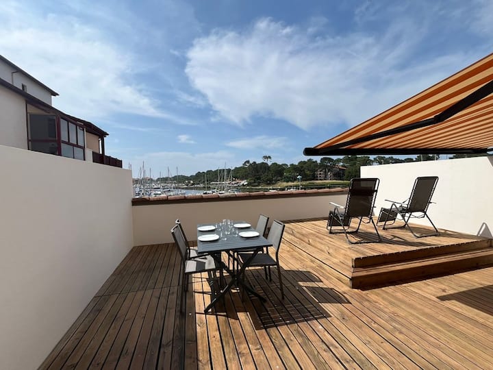 Appartement Avec Grande Terrasse Vue Sur Le Port - Capbreton