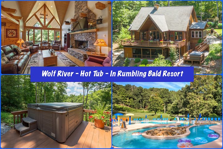 Wolf River-hot Tub, Resort Access, Sleeps 8 - Lake Lure, NC