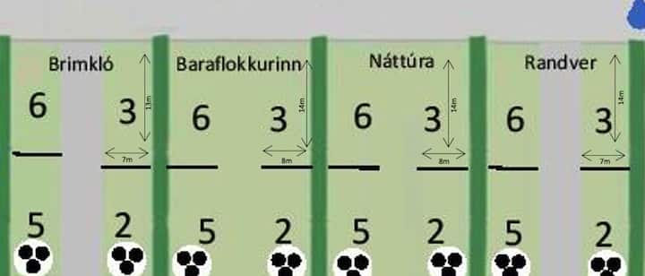 Fossatún Tjaldsvæði - Sykurmolar - Islanda