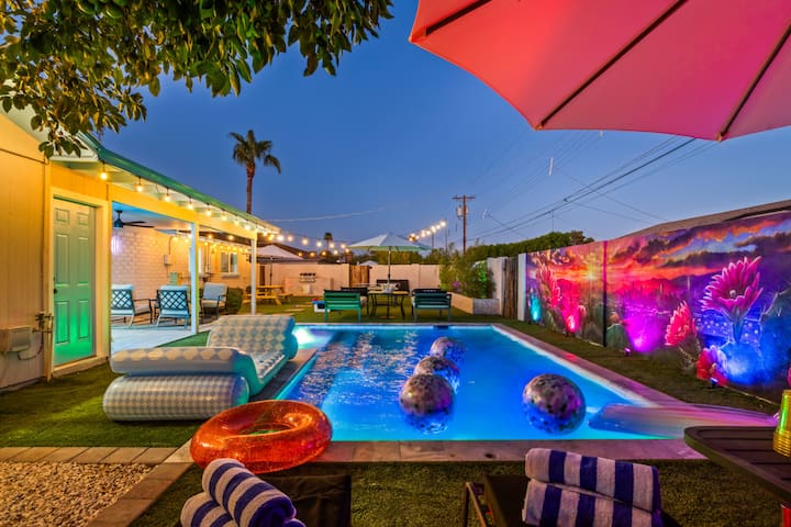 Endless Summer: 5br 7beds Heated Pool Light Show - Scottsdale, AZ