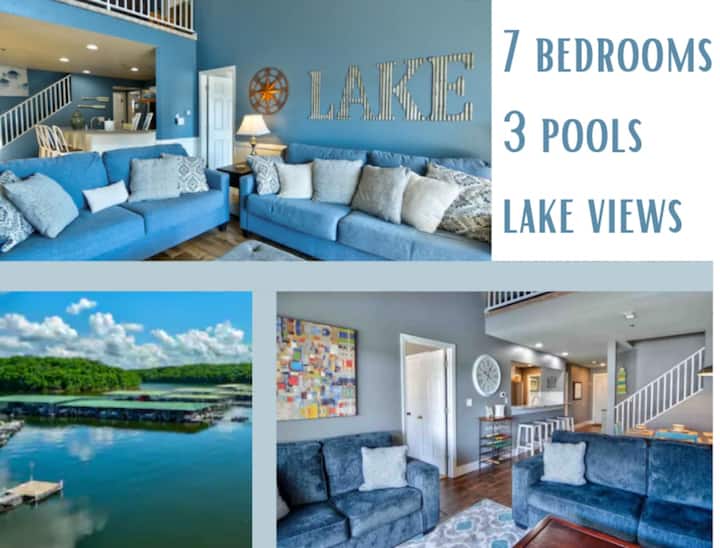 7 Bedrooms! 3 Pools & Stunning Lakeside Views! - Osage Beach, MO