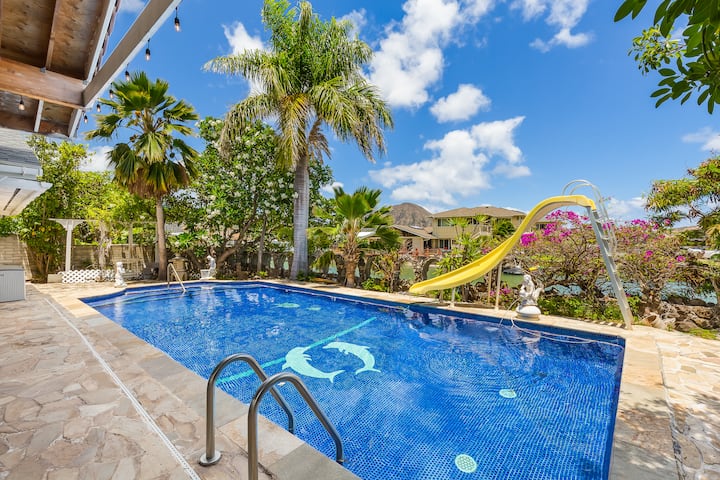 Tranquil Marina Front Pool House Resort - Honolulu