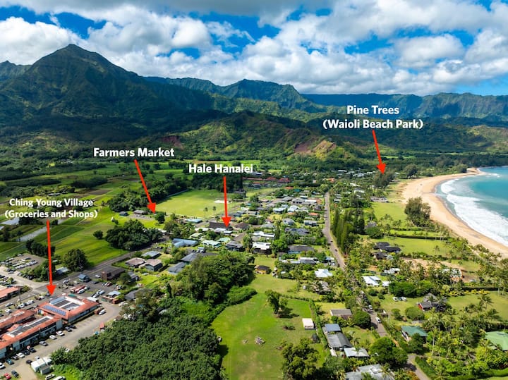 Walking Distance To Hanalei Bay With A/c, Hot Tub - Hanalei, HI