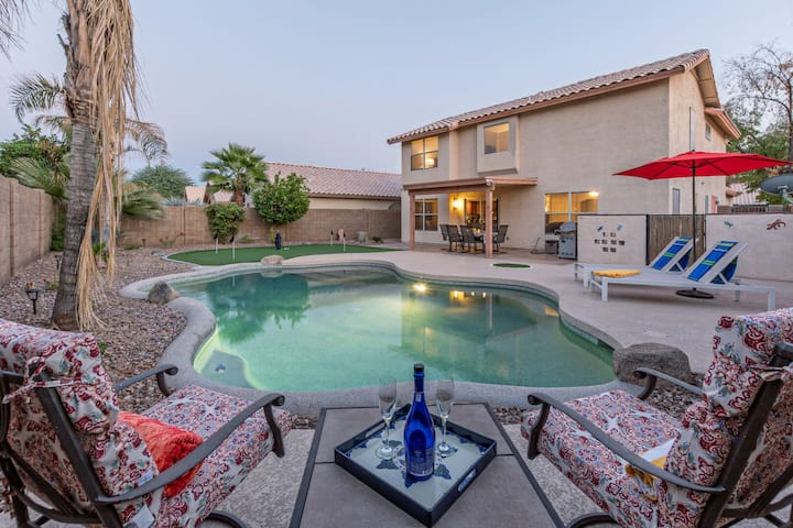 Near Trails & Golf, Pvt Htd Pool, Putt Green - Queen Creek, AZ