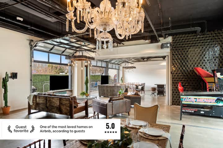 Inn Cahoots σουίτες στο 6ο St: 5 Br, 3. 5 μπάνιο, κουζίνα, Living Rm, πισίνα, Roofdeck - Austin