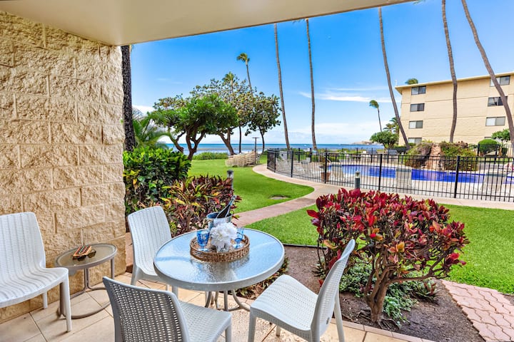 Ocean And Pool Views, Ground Floor Near Beach - Maui Ocean Center, The Aquarium of Hawaii