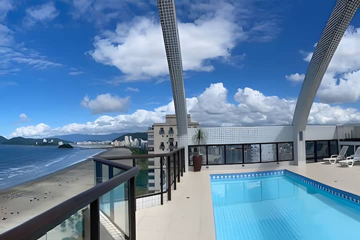 Melhor Prédio De Santos! Vista Para O Mar! - Santos