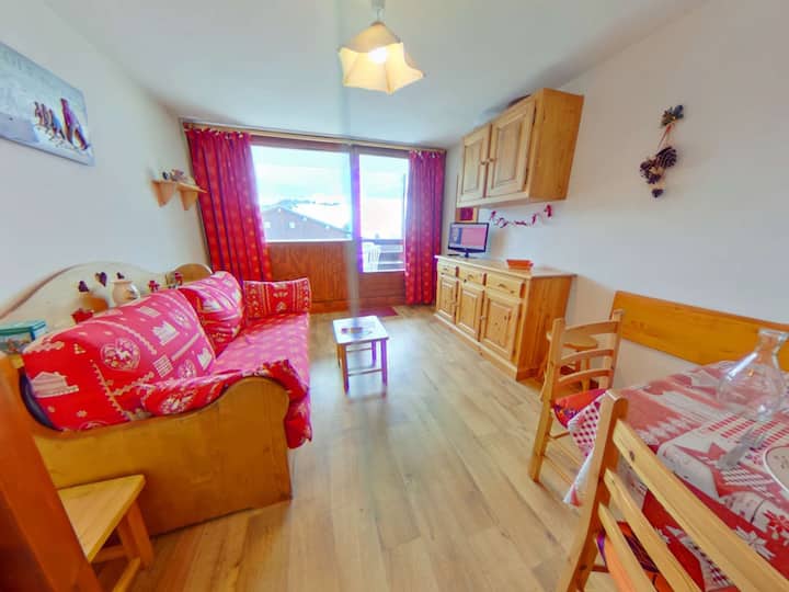 Studio Cabine 4 Pers, Balcon, Centre Les Saisies - Hauteluce