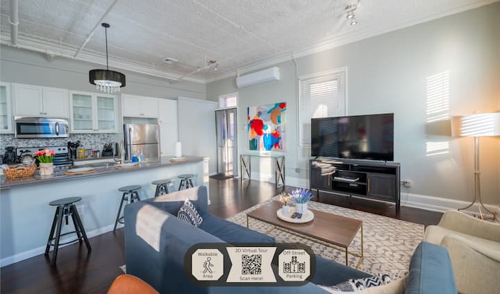 Bright Large 1 Bdr Loft In Center Sq -Free Parking - Albany, NY