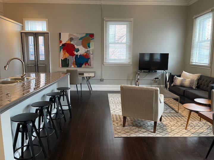 Bright Large 1 Bdr Loft In Center Sq -Free Parking - 奧爾巴尼