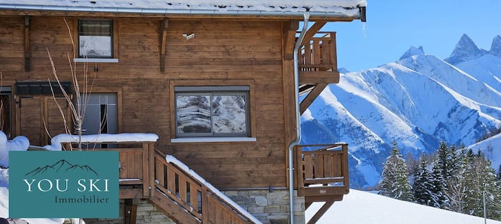 Velo  Moto  Ski: Duplex En Bois Avec Sauna Et Vue - Saint-Sorlin-d'Arves