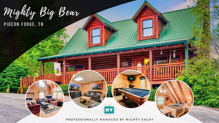Mighty Big Bear: 2 Hottubs, Media Gamerm, 2mi Pkwy - Pigeon Forge, TN
