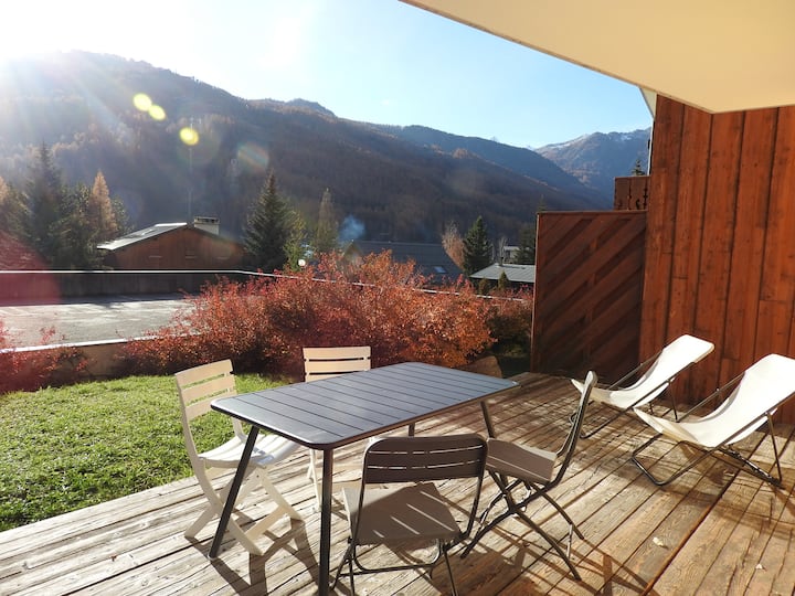 Nice Flat For 6 Persons With Garden And Beautiful View On The Ski Slopes - Chantemerle