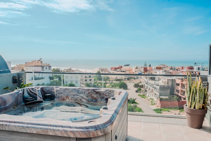 La Petite Palmeraie Apt 9 Rooftoop & Jacuzzi - Maroc