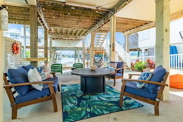 Anchor Down - Bay & Beach Spot, Fire Pit, Slip! - Galveston, TX