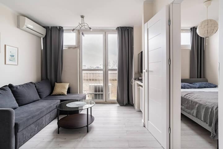 Przechodnia2/ac/park View/separated Bedroom - Warsaw