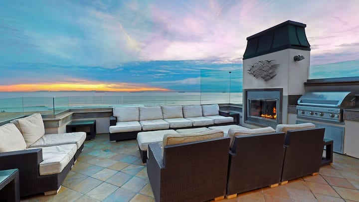 On The Sand!  5 Bedroom Beachfront Masterpiece - Long Beach, CA
