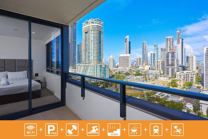 Spacious 1 Bedroom Beautiful Open View In Surfers - Gold Coast