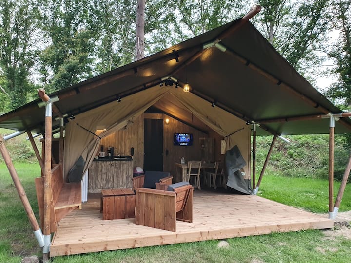 Het Horstmannsbos -Tente Safari 4p Avec Sanitaires - Drente