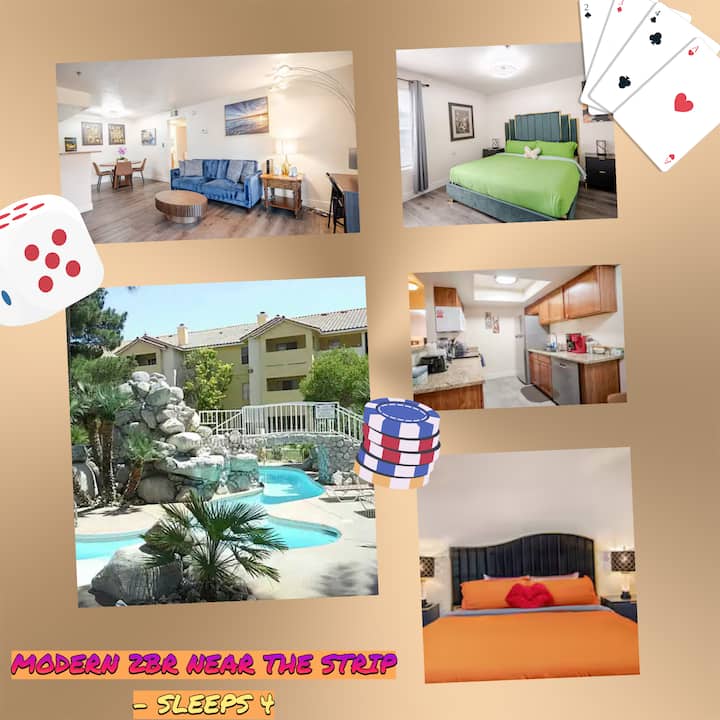 Cozy Las Vegas 2 Br Condo Near Strip No Resort Fee - 賭城大道