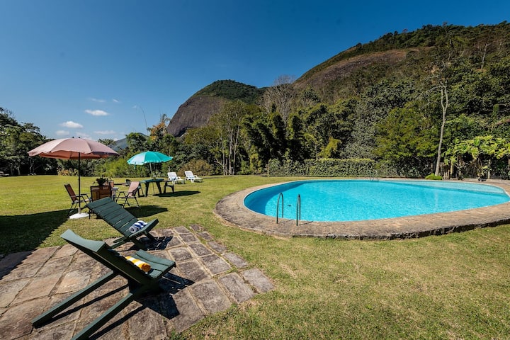 House In Petrópolis With Pool, Sauna And Fireplace - Petrópolis
