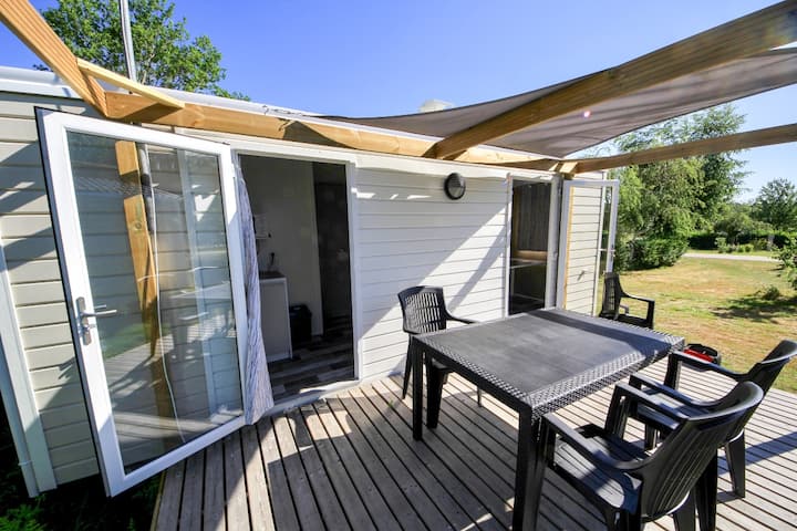 Camping le lac *** - maeva camping - mobil home ty bihan 4 rooms 6 people + tv - Locmariaquer