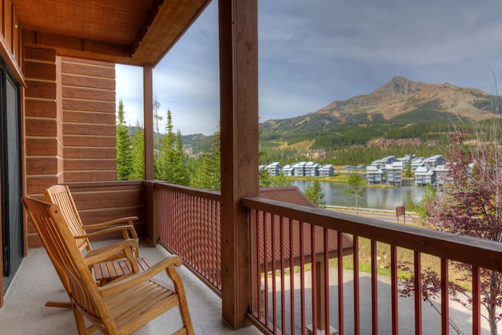 Condo W/ Hot Tub, Fireplace, Great Views & A Gym! - Big Sky, MT