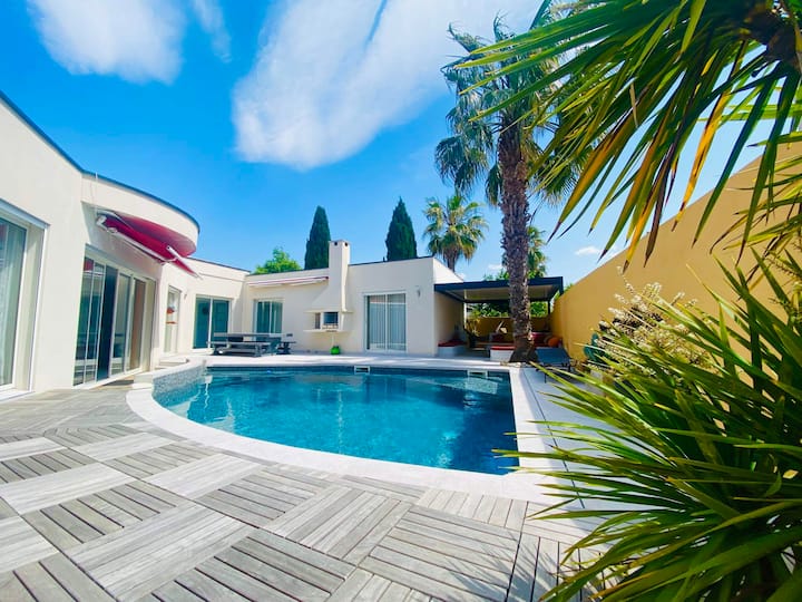 Villa 6 Pers Avec Piscine Quartier Résidentiel - La Grande-Motte