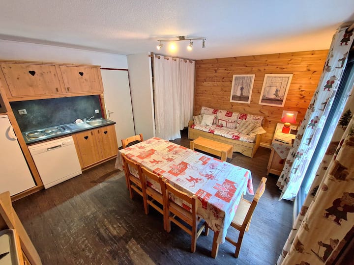 2 Pièces+cabine 6/8 Personnes Coeur Station 42m² - Aussois