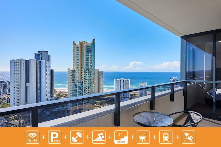 26floor Ocean&river View 2-bed Apartment Surfers - Surfers Paradise