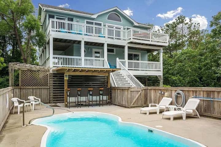 Private Home 5min Walk To Beach With Top Deck Spa! - Corolla, NC