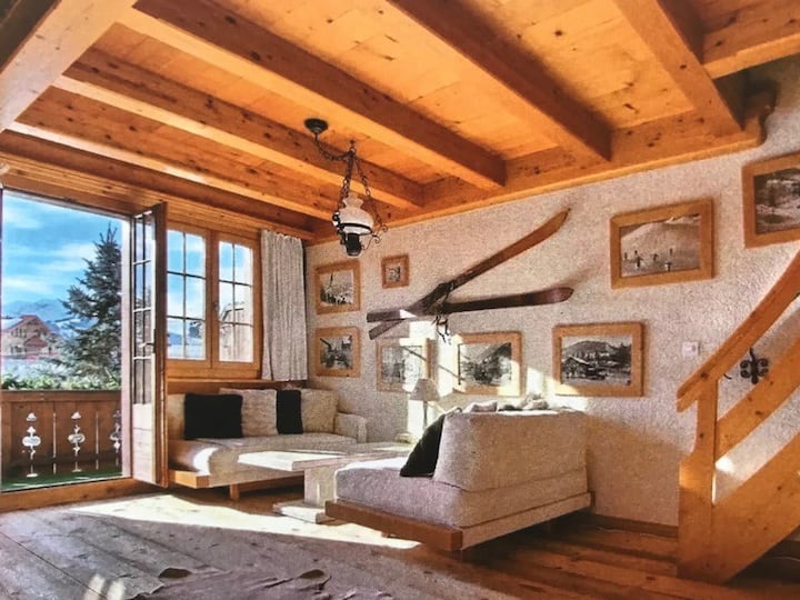 Warm Timbers Flat With Generous Living Area - Schönried