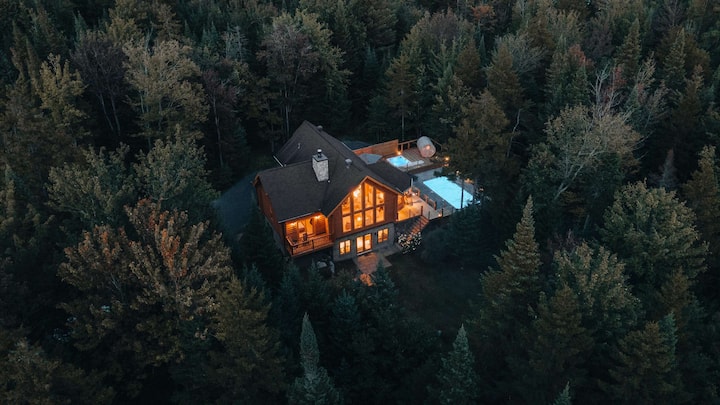 Chalet Blue Jay Au Lac Fiddler Avec Spa, Sauna Et - Saint-Sauveur