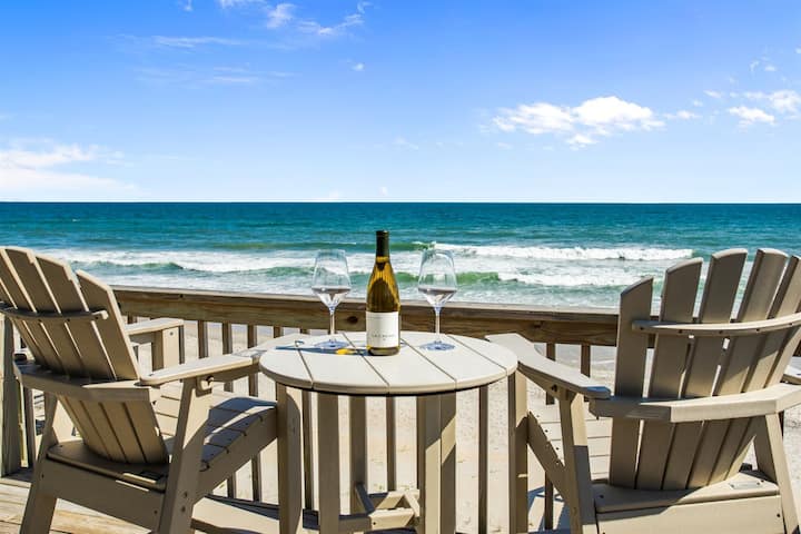 Beach Front | Surf City | Oceanfront Decks | Views - Topsail Beach, NC