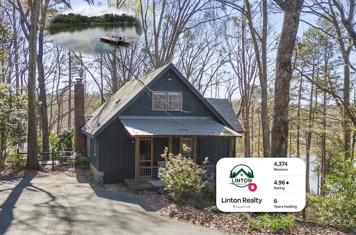 Hygge Lake House W/ Dock & Hot Tub! - Lavonia, GA