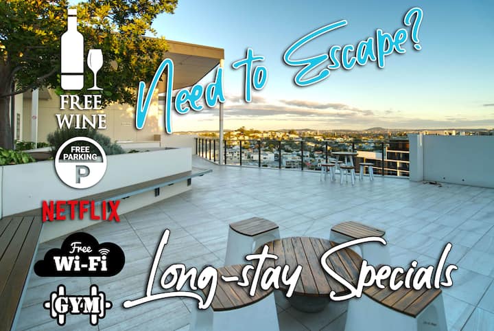 2br Food&drink Hub ????Pool????????2 Cars????gym????rooftop -