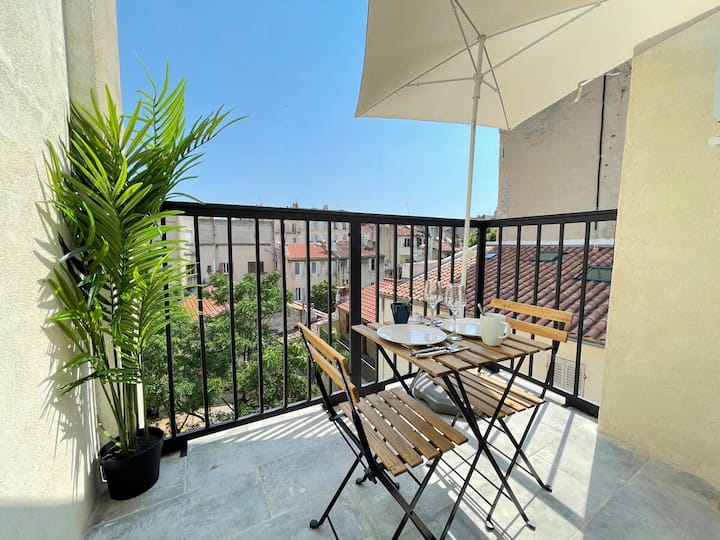 Appartement 2 Pers Centre Ville Terrasse Clim - Calanques de Marseille