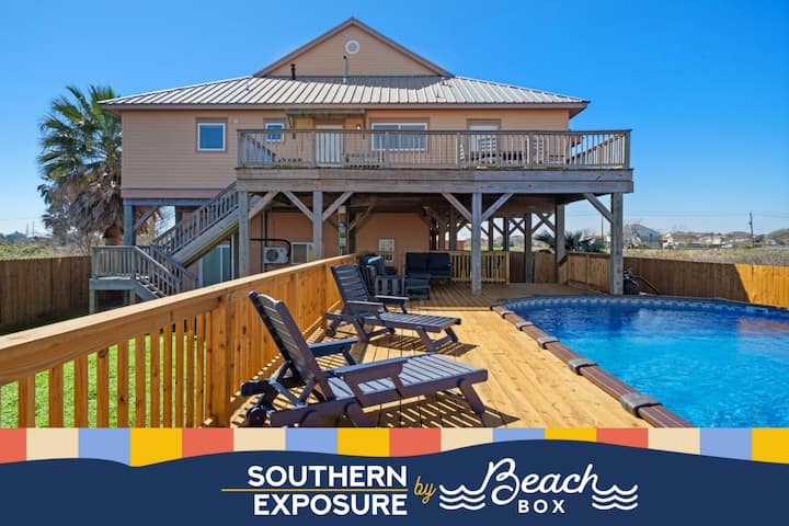 Private Beach House With Pool & Large Deck - 갈베스턴 섬