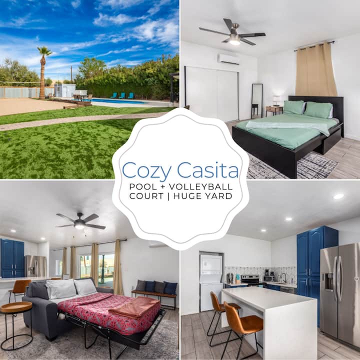 Pool & Volleyball Court - Cozy Casita - Phoenix