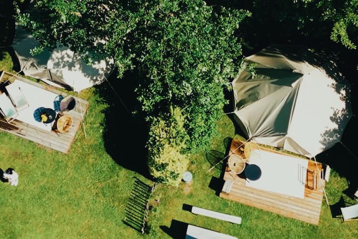 Relax In Een Heerlijk Verwarmde Glamping Tent - Lemmer