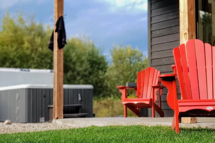 Cabine Moderne_spa_foyer Bois_escapade D'hiver - Lac-Simon