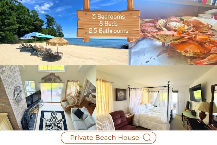 Private Beach House On The Chesapeake Bay - Reedville, VA