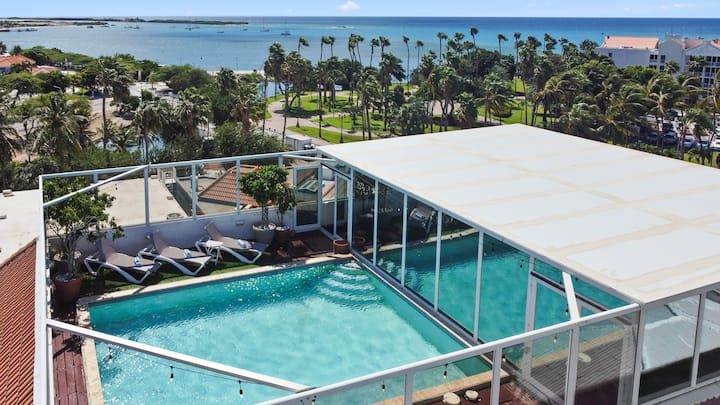 Luxury 4br/4ba Rooftop Pool | Penthouse By Bocobay - Aruba