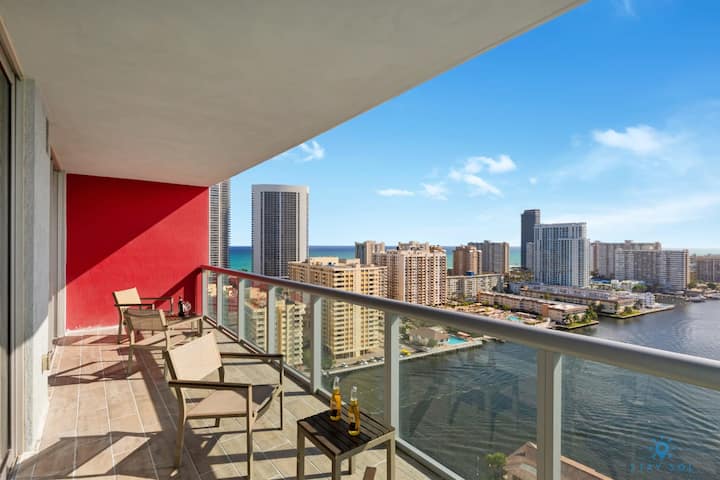 2br Infinite View - Near Beach, Pool & Gym - Hallandale Beach, FL